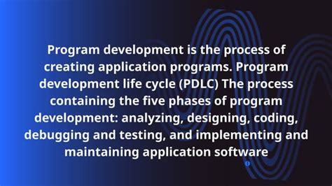 Program Development Life Cycle Ppt First Year PPTX
