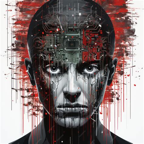 Premium Ai Image An Image Of A Woman With A Computer Chip On Her Head