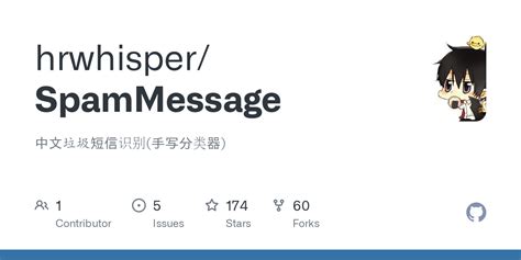 GitHub hrwhisper SpamMessage 中文垃圾短信识别 手写分类器