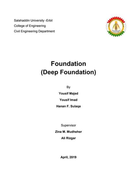 Types Of Deep Foundation Pdf