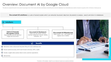 Overview Document AI By Google Cloud Google Chatbot Usage Guide AI SS V PPT Template