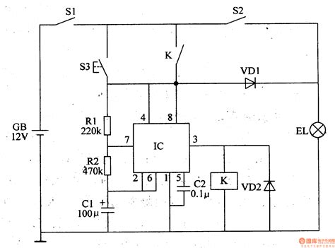 Headlamp Delay Shutoff Device Staircase Control Control Circuit Circuit Diagram SeekIC Com