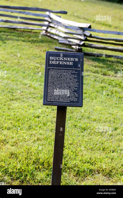 Buckners Defense Line Of The Confederate Army At Fort Donelson