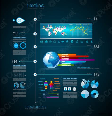 Timeline To Display Your Data With Infographic Elements Stock Vector 53939 Crushpixel