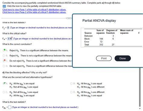 Solved Consider The Accompanying Partially Completed