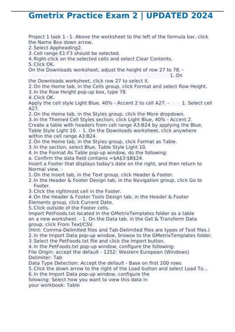 Gmetrix Practice Exam 2 Updated 2024 Gmetrix Stuvia Us