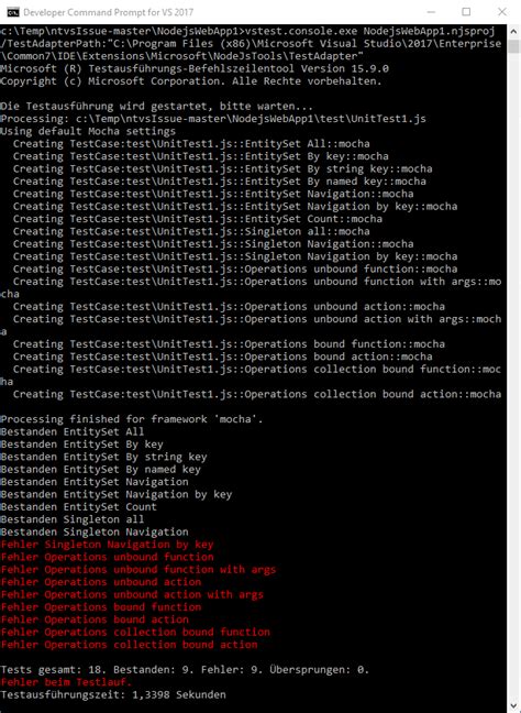 Success Mocha Test Marked Red · Issue 2127 · Microsoftnodejstools · Github