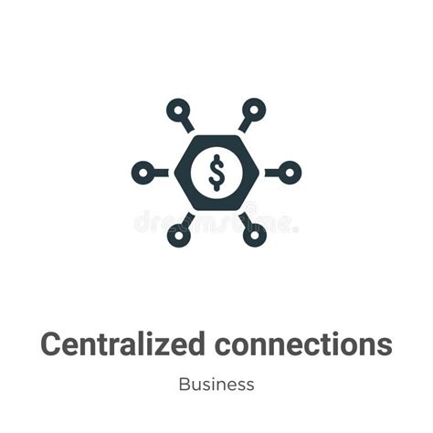 Centralized Connections Vector Icon On White Background Flat Vector