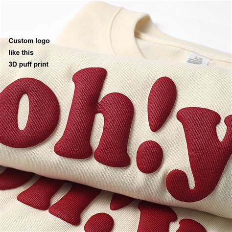 Custom 3d Puff Print Big T Shirt Foam Screen Printing Tall T Shirts Hip