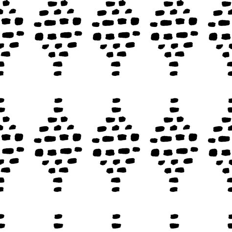 Abstract Vector Seamless Pattern Ornament Of Simple Geometric Shapes Illustration In Doodle