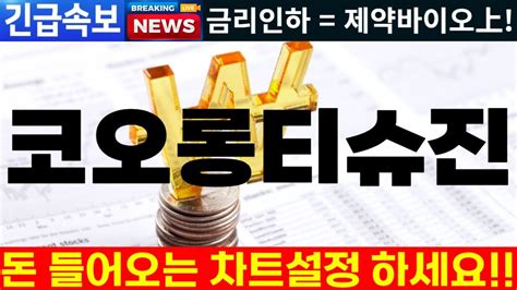 코오롱티슈진 분석 나만 알고 있었는데차트설정 이대로만 해보세요 돈 들어옴 코오롱티슈진차트분석 코오롱티슈진전략 인보사관련주 Youtube