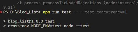 node js same command running differently in vscode terminal and