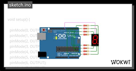 7seg Wokwi Esp32 Stm32 Arduino Simulator