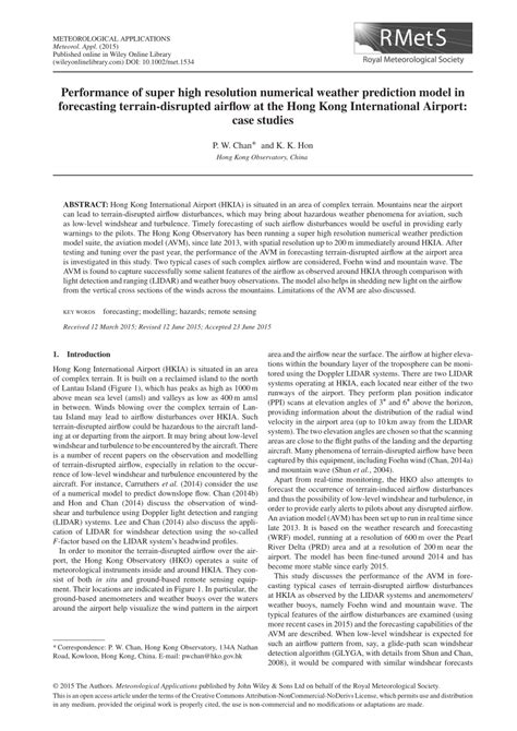 Pdf Performance Of Super High Resolution Numerical Weather Prediction