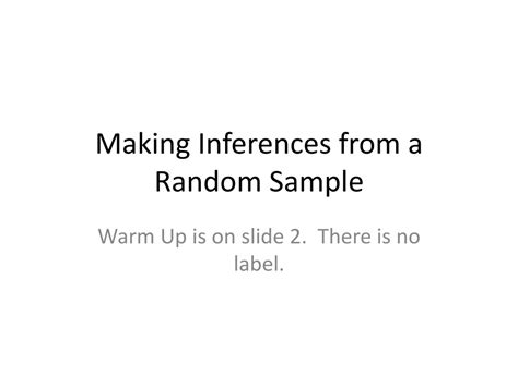 Ppt Making Inferences From A Random Sample Powerpoint Presentation