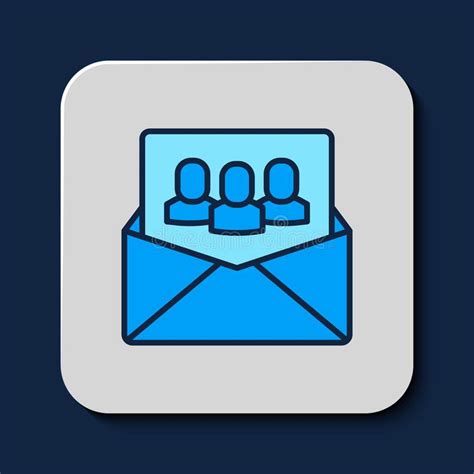 Filled Outline Project Team Base Icon Isolated On Blue Background Business Analysis And