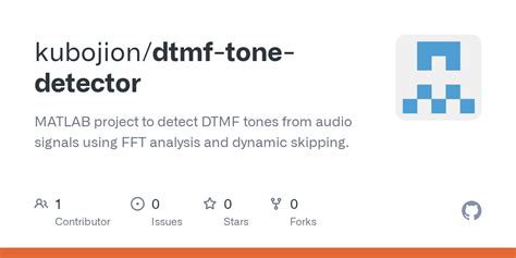 Github Kubojiondtmf Tone Detector Matlab Project To Detect Dtmf Tones From Audio Signals