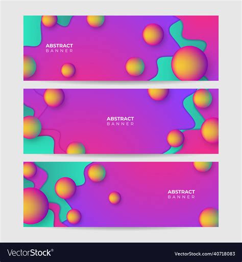 Modern Colorful Abstract Web Banner Background Vector Image