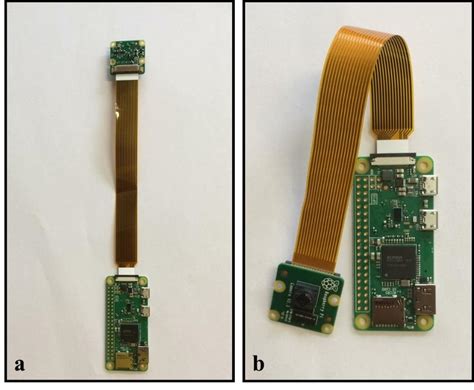 Ribbon Cable Connecting Picam And Piboard The Cable Is Inserted In The