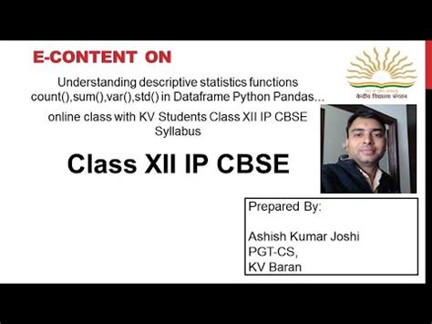 Count Sum Var Variance Std Standard Deviation