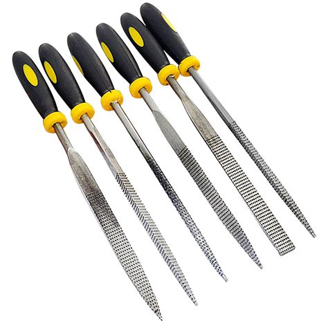 6pcs 140x3mm Metal File Mini Assorted Rasp Diamond Needle File Set Repair Tool Jewelry Wood