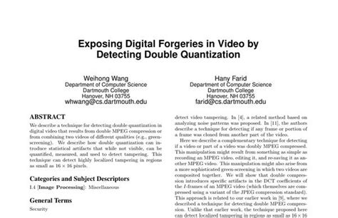 Exposing Digital Forgeries In Video By Detecting Double Quantization