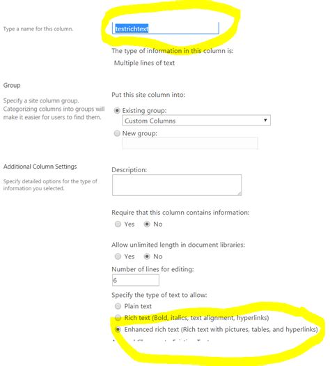 Sharepoint Online Is It Possible To Add Rich Text To A Document Set