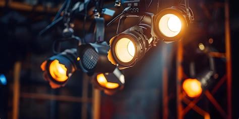 Powerful Spotlights Create Artificial Lighting In Theater And Film