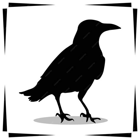 Premium Vector Crow Silhouette Illustration Crow Silhouette Icon