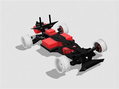 Stl File Rc Drift Chassis With Back Motor・template To Download And 3d