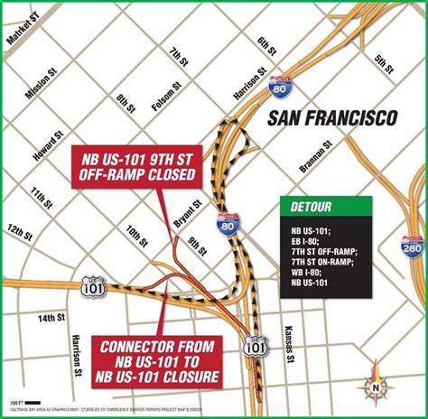 Sf Highway Ramp Closure To Cause Delays Traffic Through Weekend