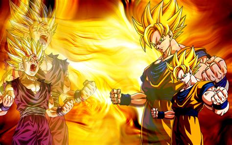 Goku And Gohan Wallpaper Dragon Ball Z Wallpaper 35713333 Fanpop
