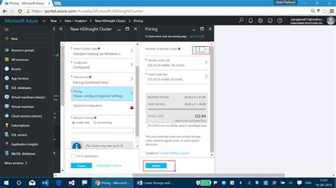 Create Storage And Hadoop Cluster From Azure Management Portal