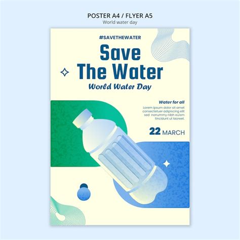 Free Psd World Water Day Poster Template