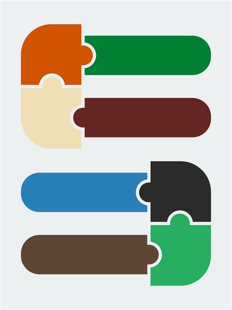 Modèle De Vecteur Dinfographie De Puzzle De Rangées De Colonnes Modifiable Pour La