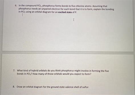Solved 6 In The Compound PCs Phosphorus Forms Bonds To Chegg Com
