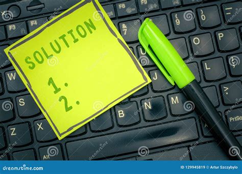 Handwriting Text Solution Concept Meaning Means Of Solving Problem Or Dealing With Difficult