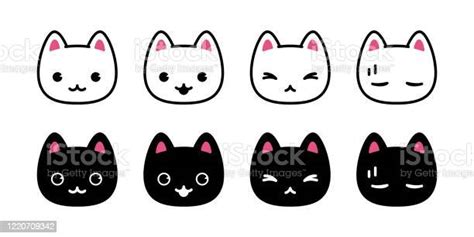 고양이 벡터 새끼 고양이 아이콘 Calico 머리 얼굴 로고 기호 만화 캐릭터 일러스트 낙서 디자인 갈고리 발톱에 대한 스톡 벡터 아트 및 기타 이미지 Istock