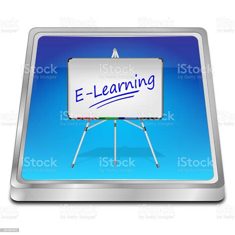 Elearning Button Stock Illustration Download Image Now 2015 Blue