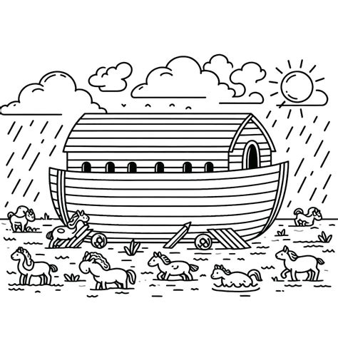 Dibujos De Arca De Noé Para Colorear E Imprimir Coloringlib
