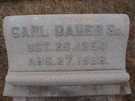 Charles “carl” Dauer Sr 1854 1923 Find A Grave Memorial
