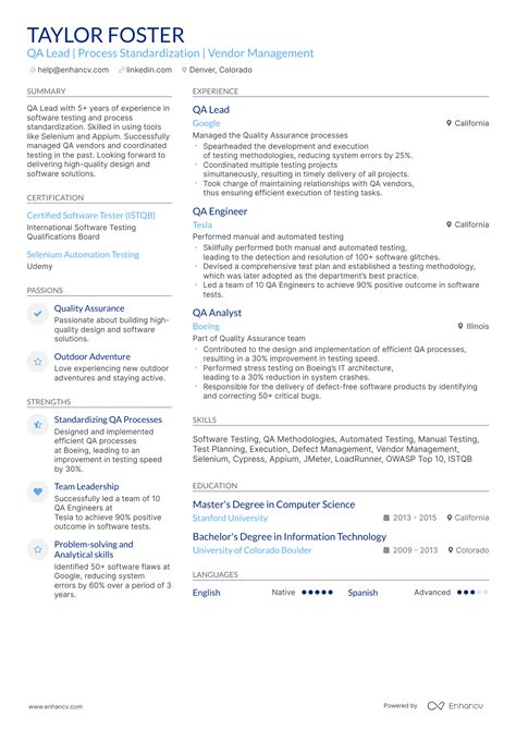 10 QA Lead Resume Examples Guide For 2025 10 QA Lead Resume Examples Guide For 2025