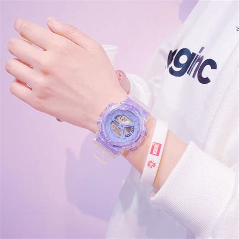 Badu Bg Електронен детски часовник с прозрачна каишка Badu Bg