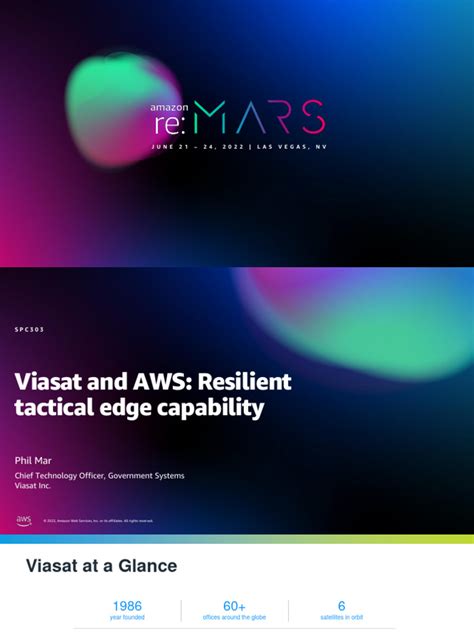 Viasat And Aws Resilient Tactical Edge Capability Spc303 Pdf Cloud
