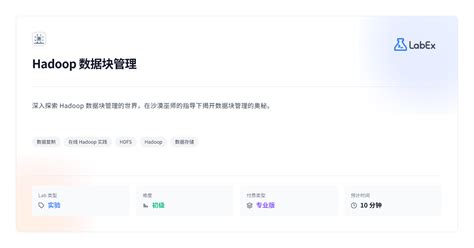 掌握 Hadoop 数据块管理 Labex