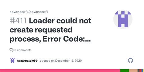 loader could not create requested process error code 2002 · issue