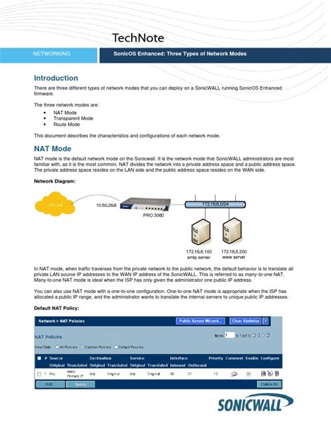 Pdf Sonicos Enhanced Three Types Of Network Modes Dokumentips