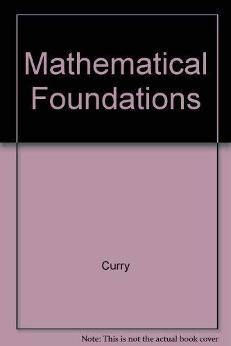 Mathematical Foundations 9780890962565 Abebooks