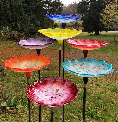 Stained Glass Bird Bath