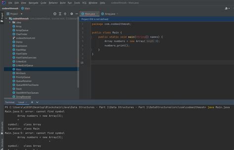 Error Cannot Find Symbol Data Structures Code With Mosh Forum
